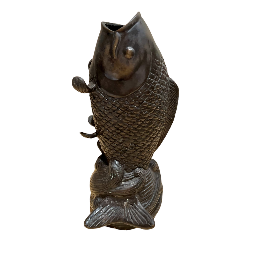 Pair of Koi Fish Sculptures, Bronze – Luxe Curations